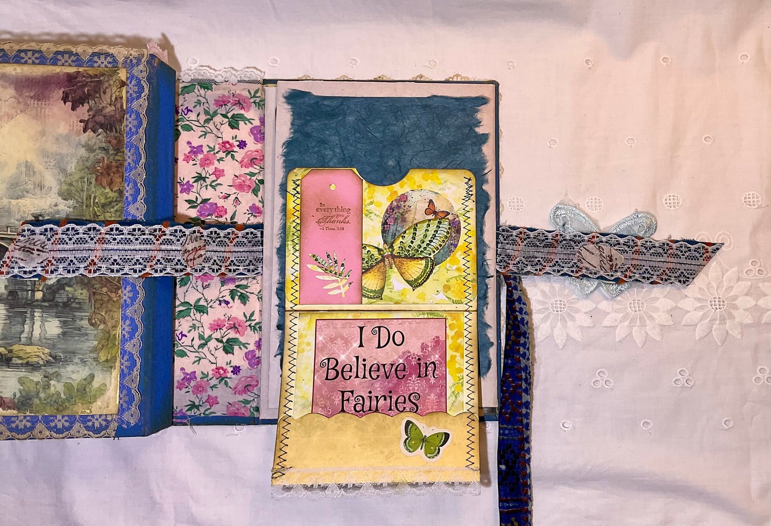Handmade Fairy Lap Book | Whimsical Fairyland Junk Journal | Large ...