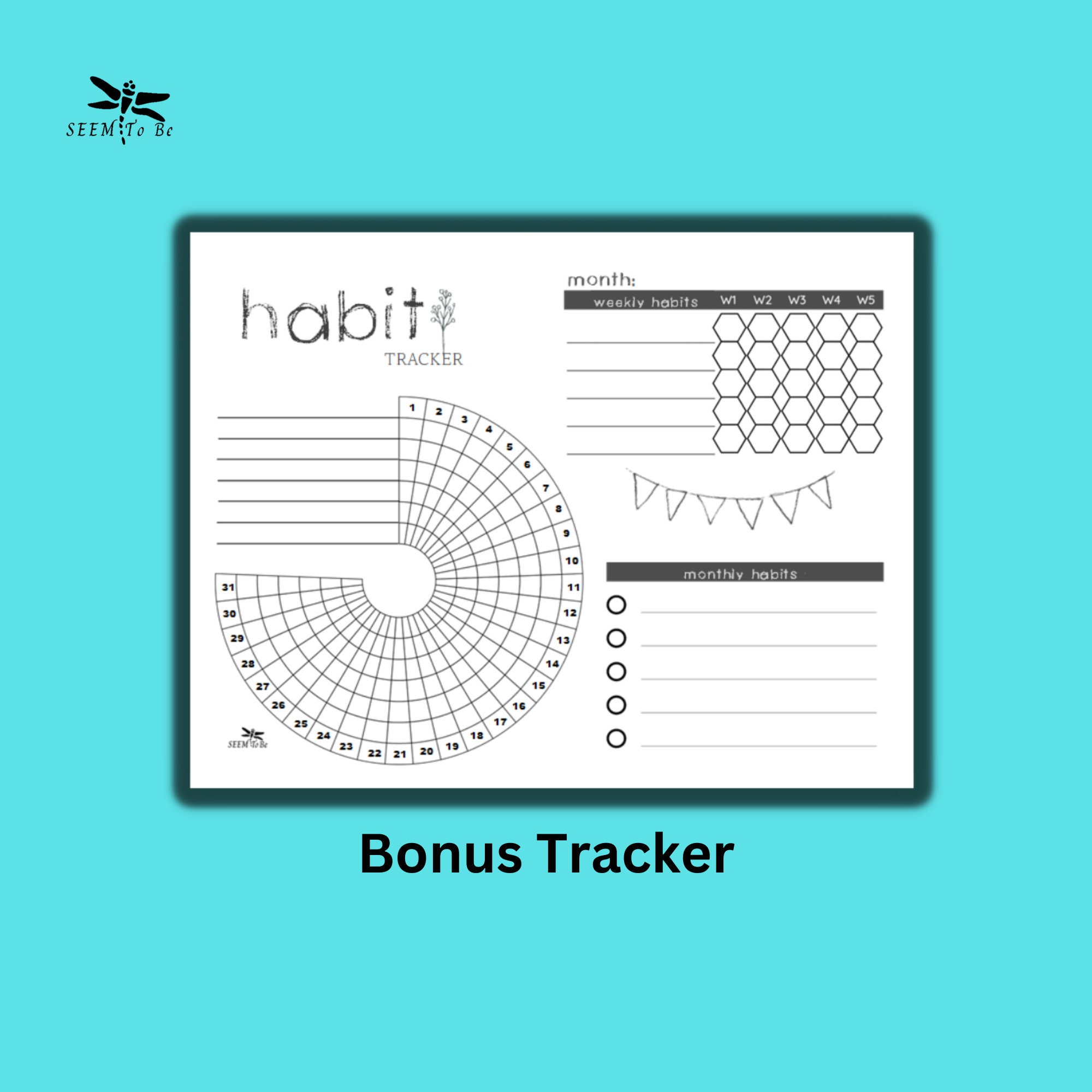 Habit Tracker Printable Circle Progress Chart Chore Chart for Kids ...