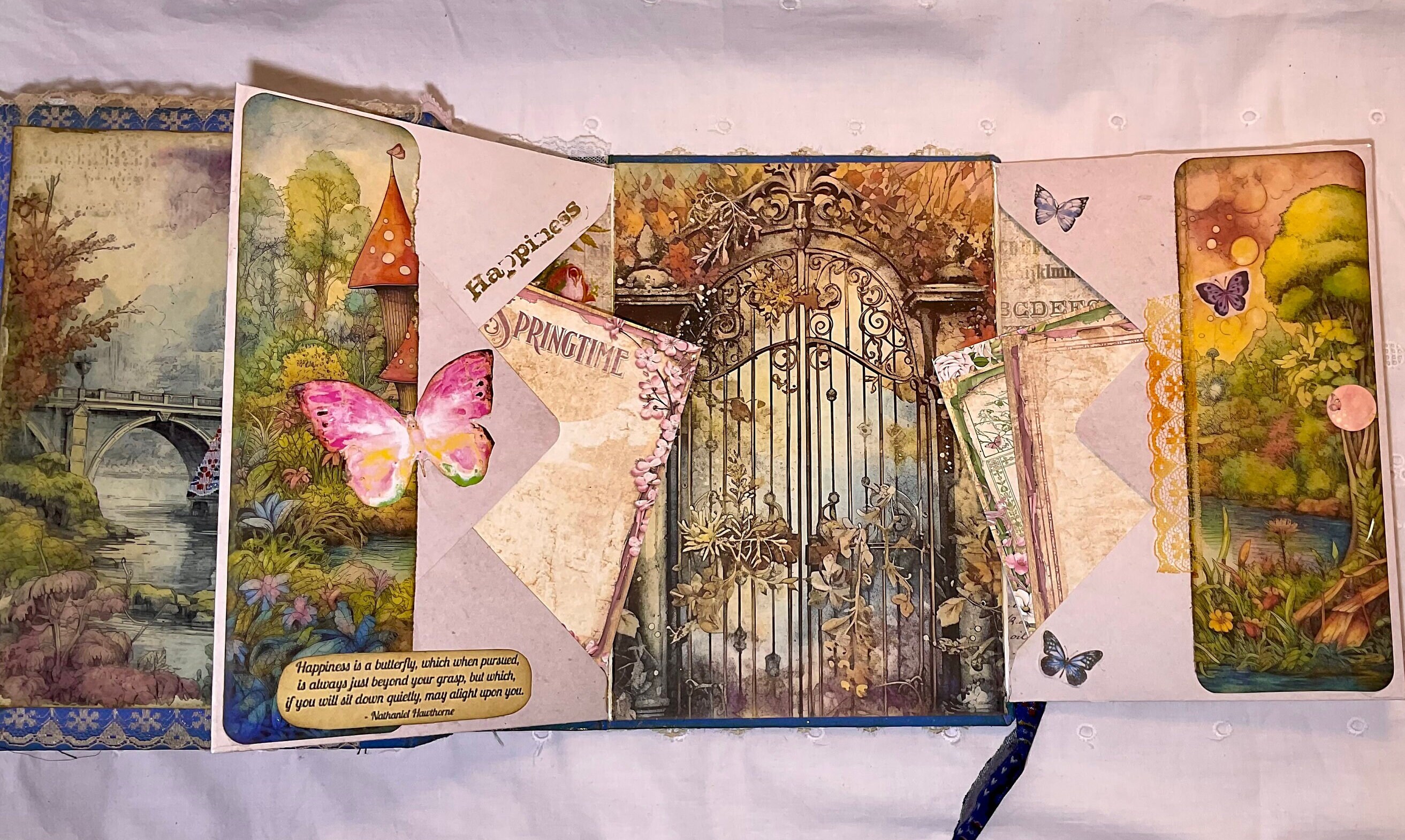 Handmade Fairy Lap Book | Whimsical Fairyland Junk Journal | Large ...