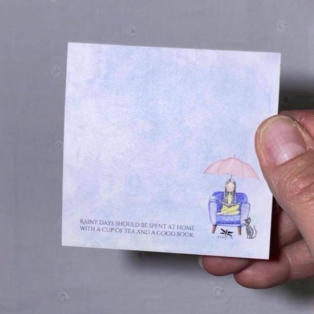 Sticky Notes | Rainy Days Post It Notes - Etsy