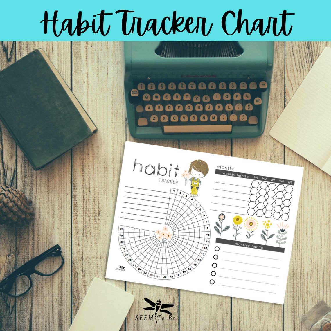 Habit Tracker Printable Circle Progress Chart Chore Chart for Kids ...