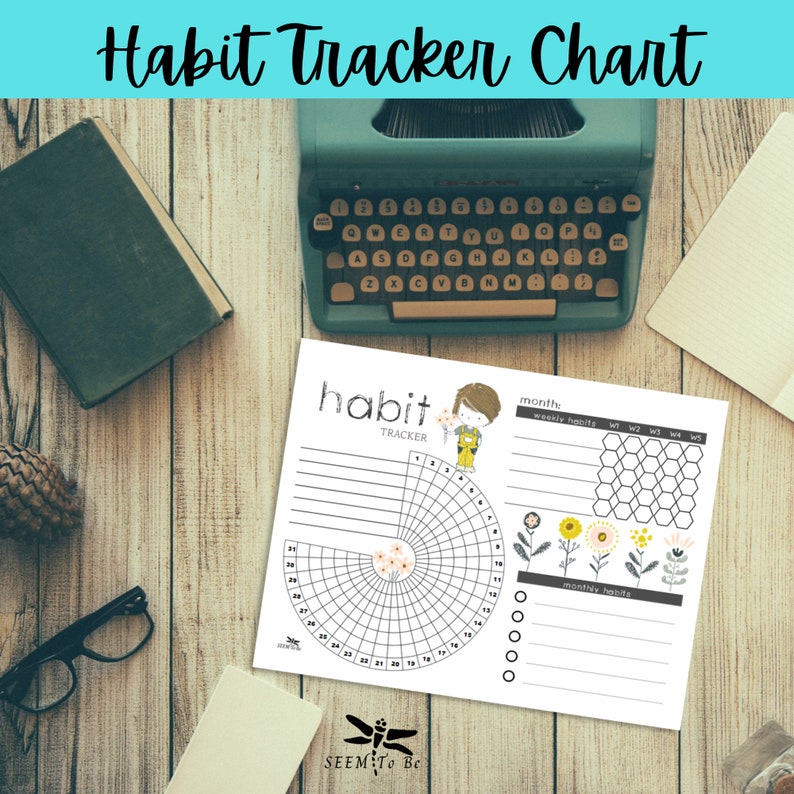 Habit Tracker Printable Circle Progress Chart Chore Chart for Kids ...