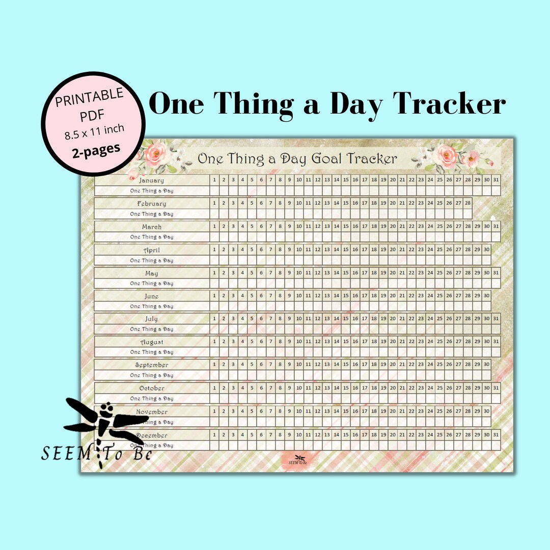 One Thing a Day for Specific Goal | Reach Your Dreams One Tiny Step at ...