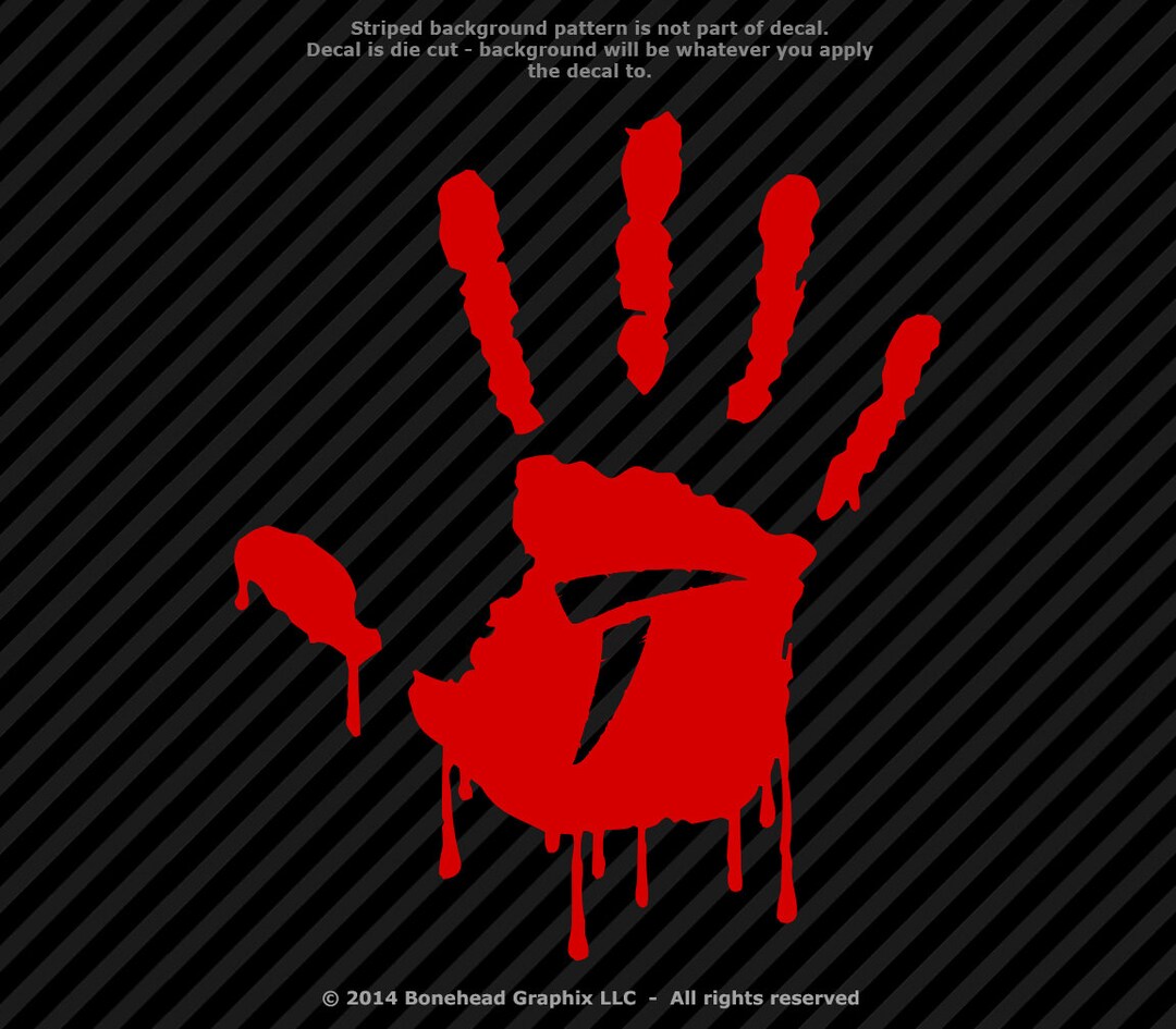 Predator T Hand Print Vinyl Decal Window Sticker - 25 Colors - Etsy