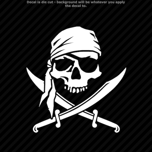 Pirate Skull Compass Vinyl Decal Sticker Compass Rose Ship Etsy Canada