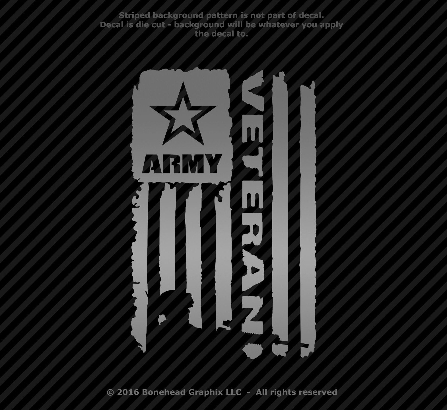 Military Veteran AV Distressed Flag Vinyl Decal Combat Veteran | Etsy