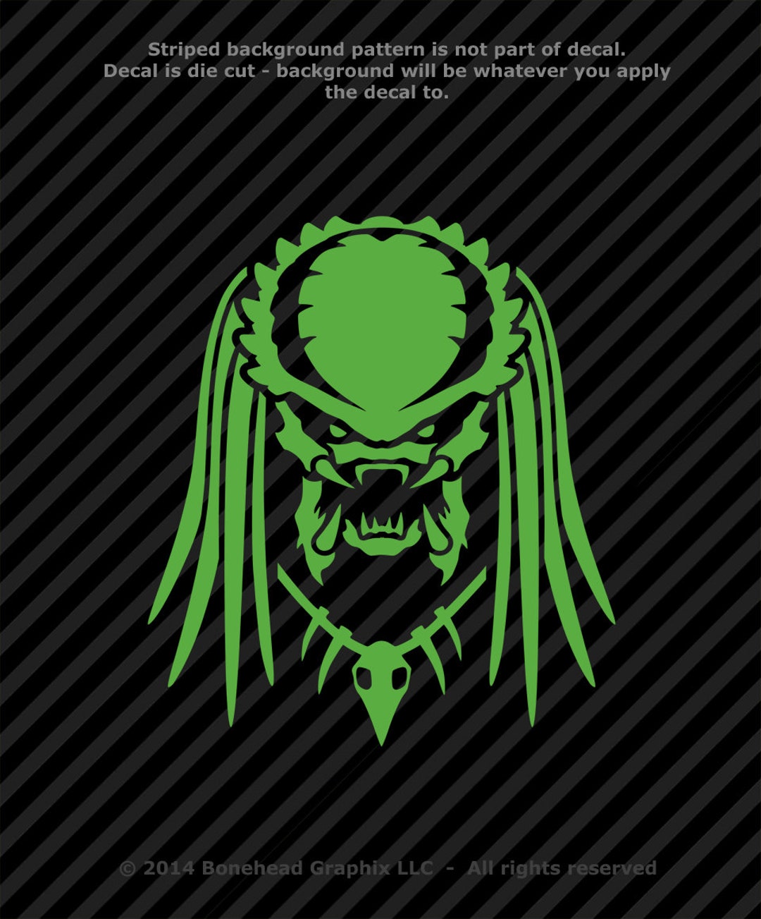 Predator Inspired Skull Vinyl Decal - 25 Colors - Etsy