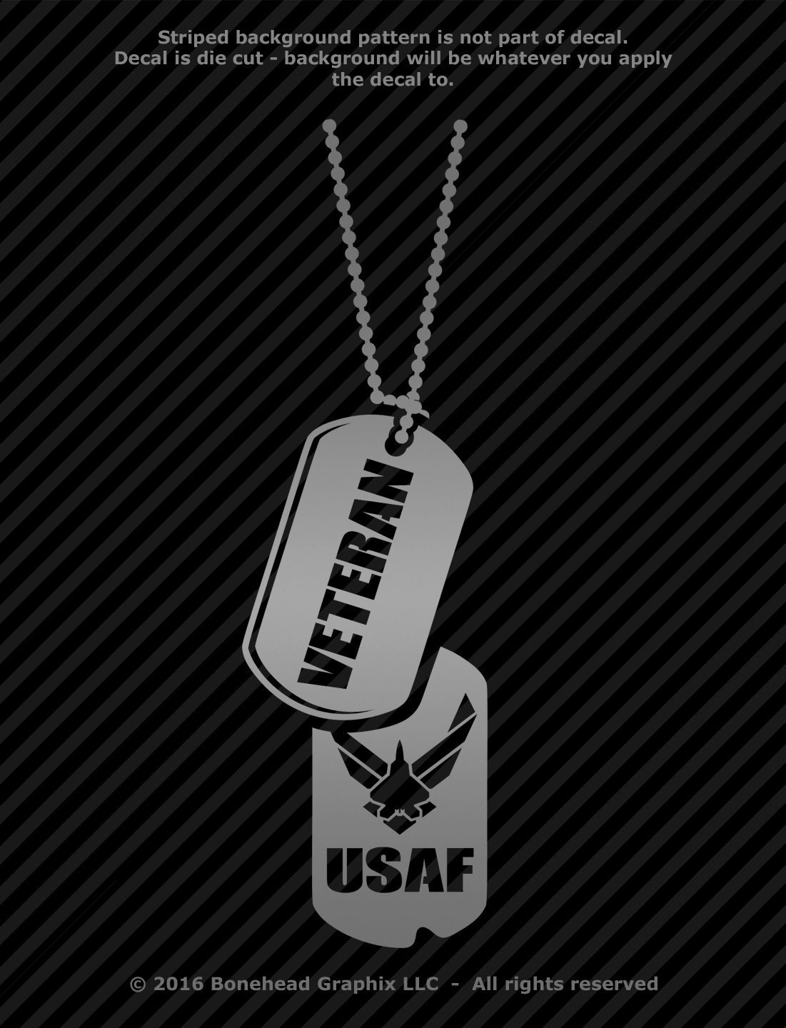 Military Veteran AFV Dog Tag Vinyl Decal Combat Veteran Window Sticker ...