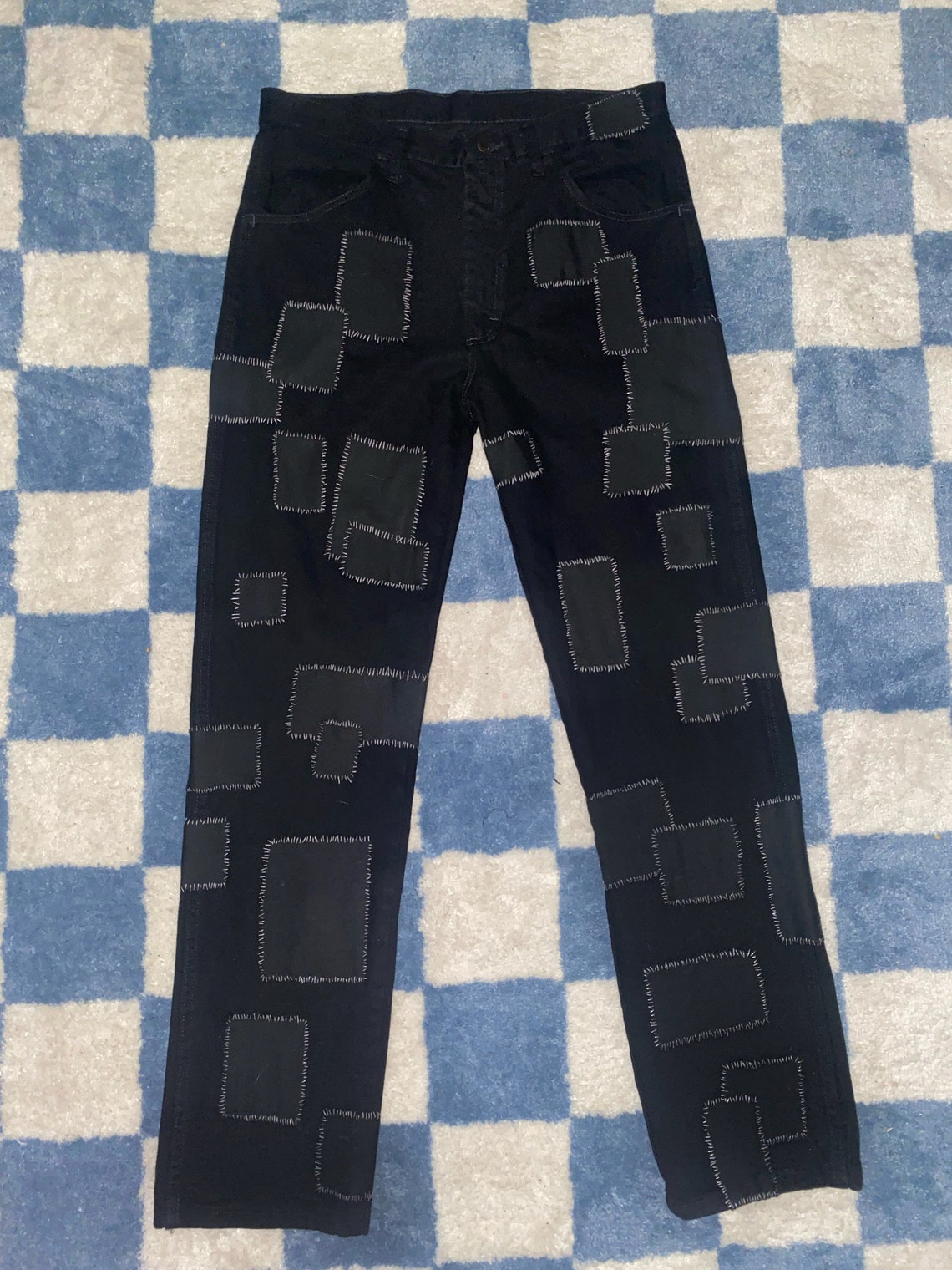 Crust Punk Patch Pants - Etsy