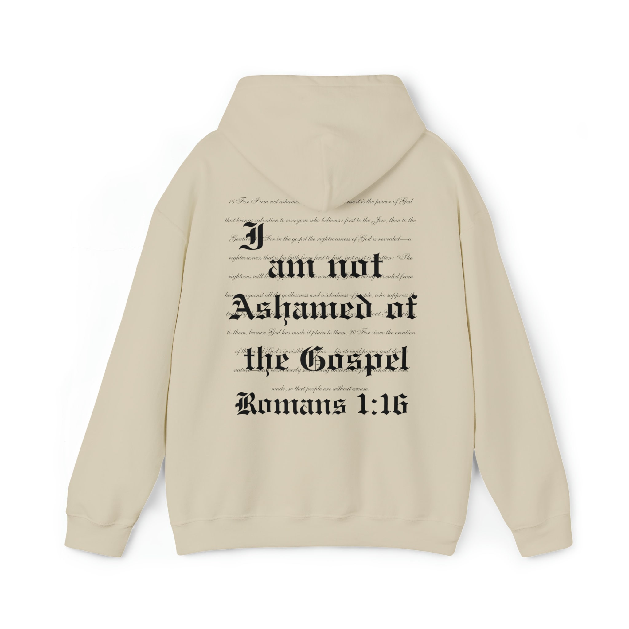 Romans 1:16 I Am Not Ashamed of the Gospel Hoodie Bible Verse Hoodie ...