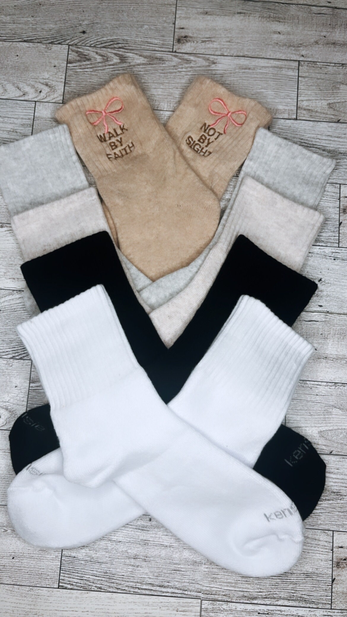 Embroidered Dainty Bow Crew Socks || Coquette Crew Socks || Embroidered ...
