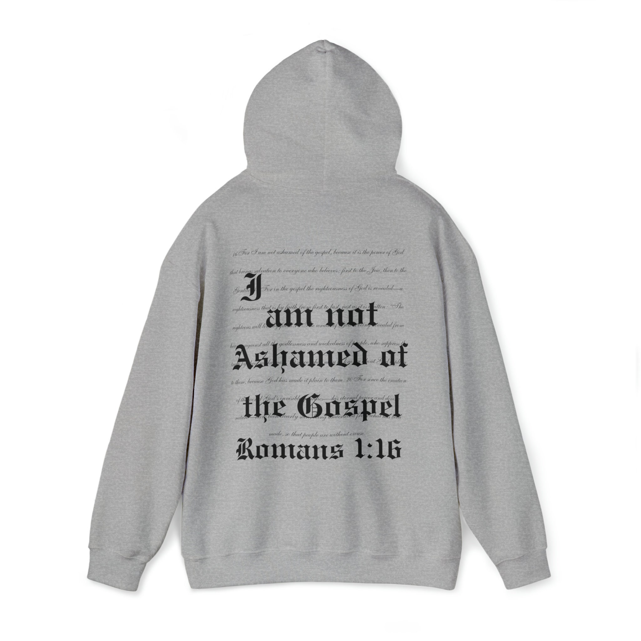 Romans 1:16 I Am Not Ashamed of the Gospel Hoodie Bible Verse Hoodie ...