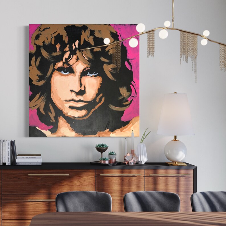 Jim Morrison Pop Art Portrait - Digital Download - Printable Wall Art ...