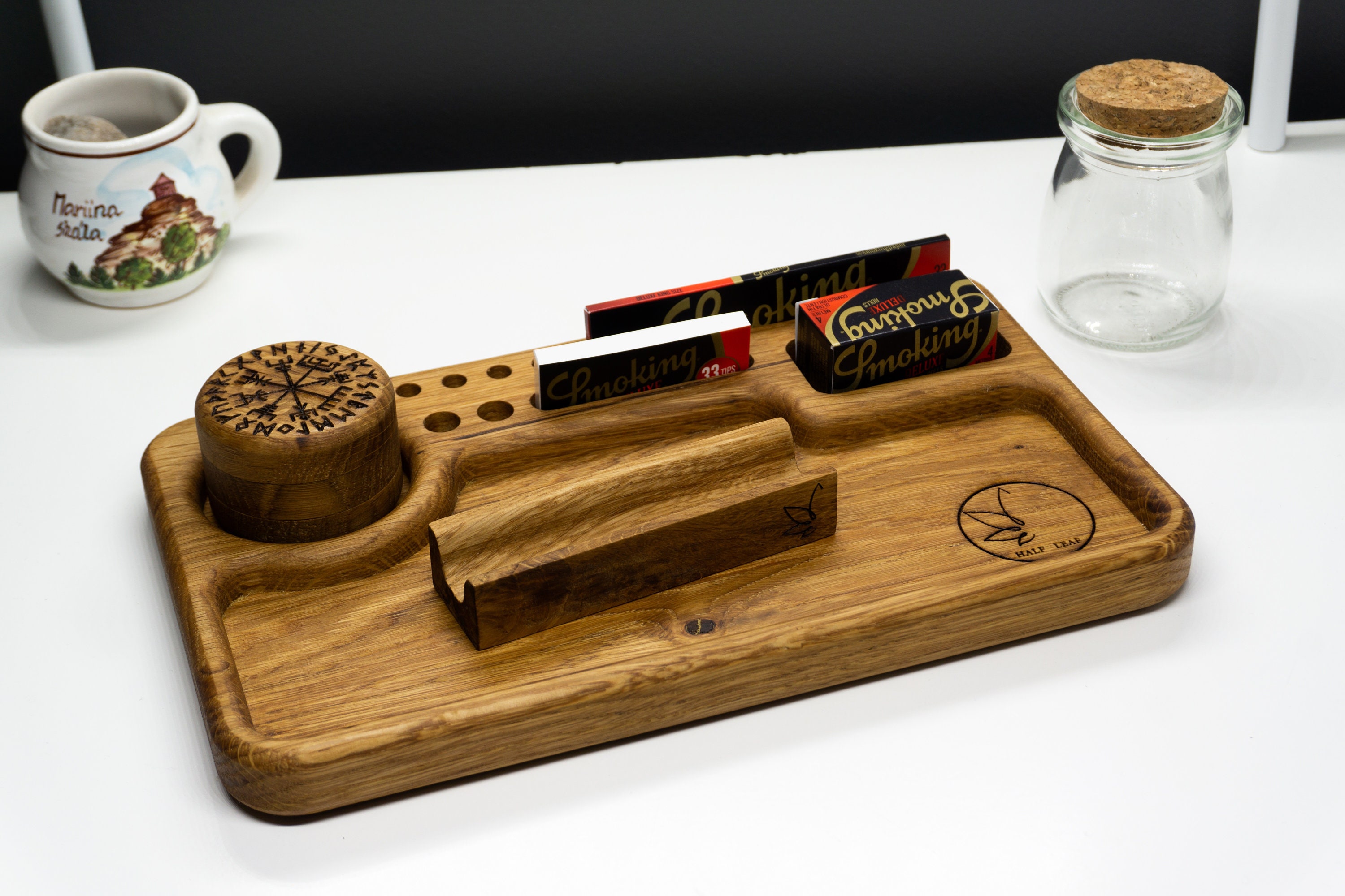 Tobacciana Oak Wood Best Gift HandMade Wooden Herb Grinder Life Tree ...