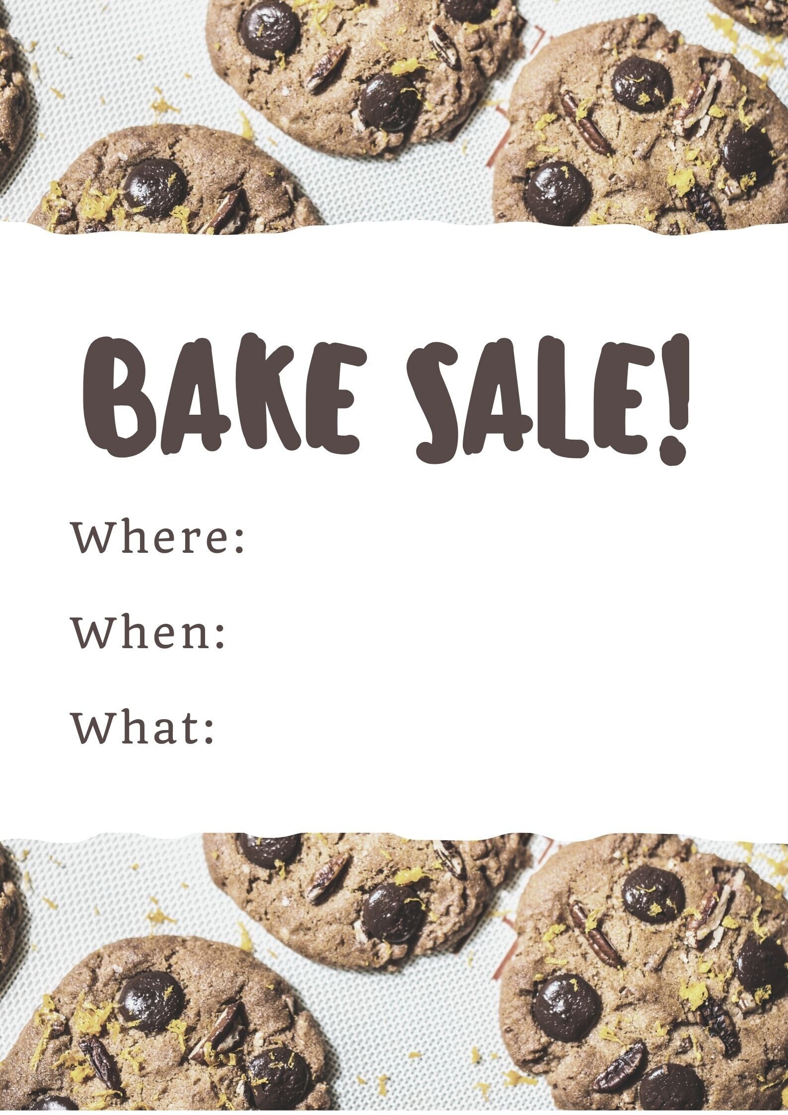 Bake Sale Poster Printable Download Bake Sale Flyer Pdf Etsy