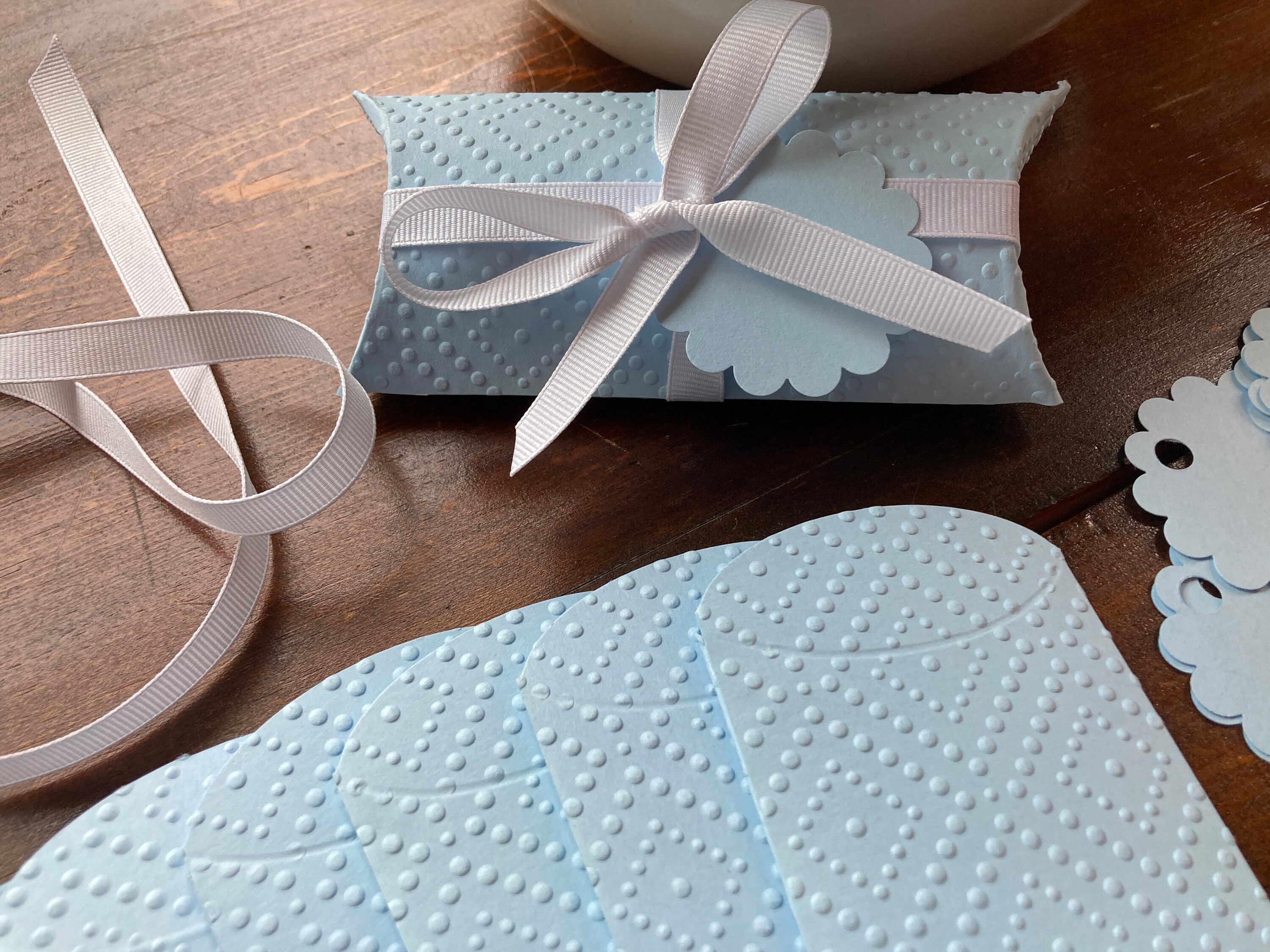 8 Light Blue Gift Boxes With Ribbon and Tags Party Decor - Etsy