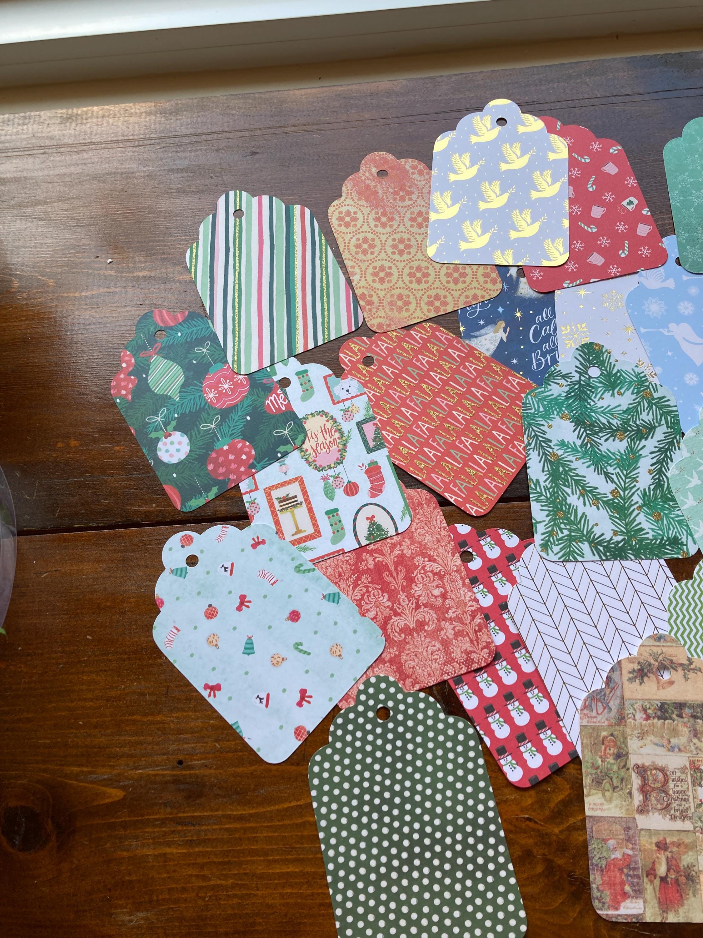 Super Scallop Gift Tags, Holiday Present Tags, Mixed Patterned Present ...