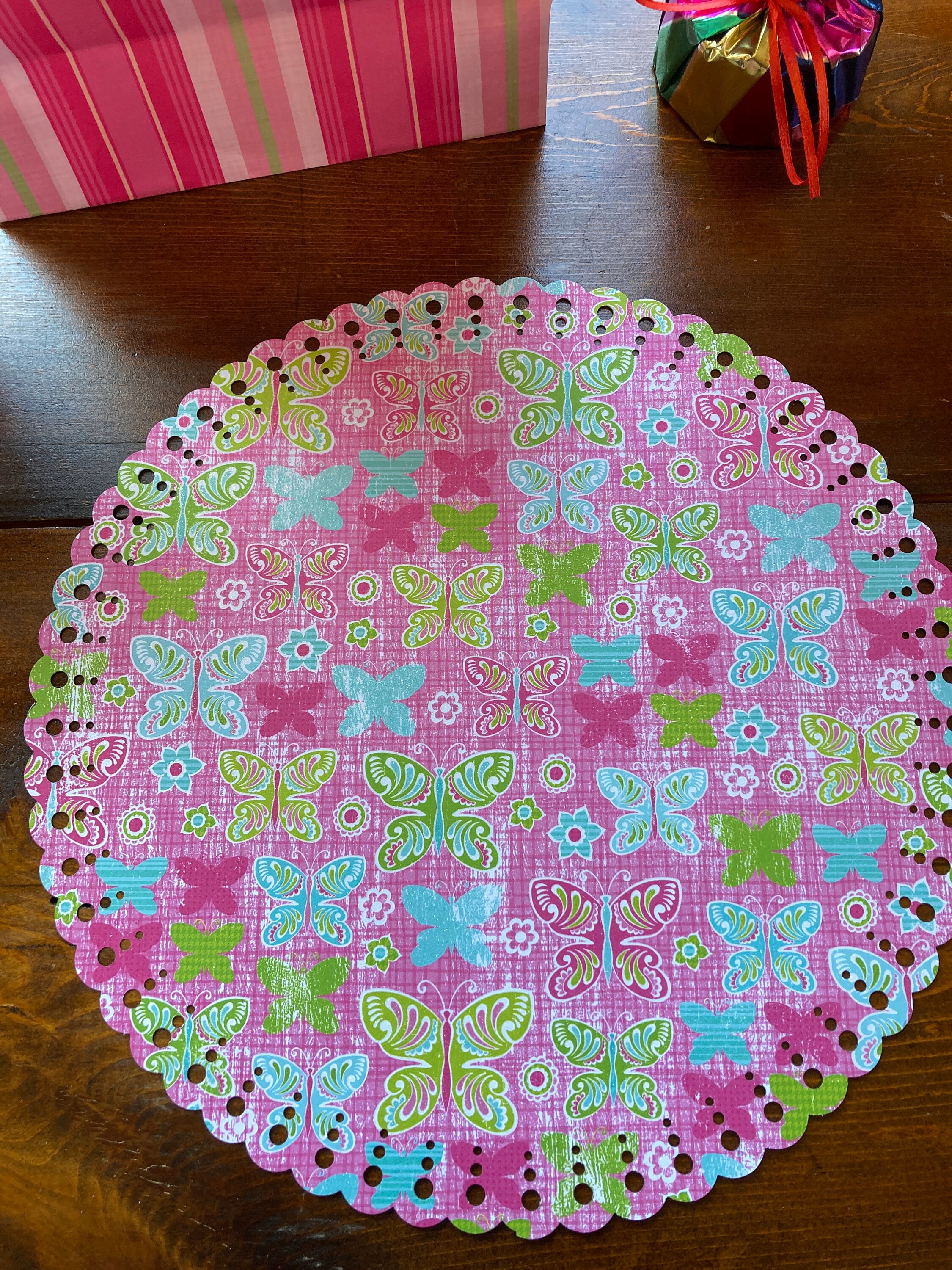 Set of 6 Party Placemats Pink Pink Butterfly Party Mats - Etsy