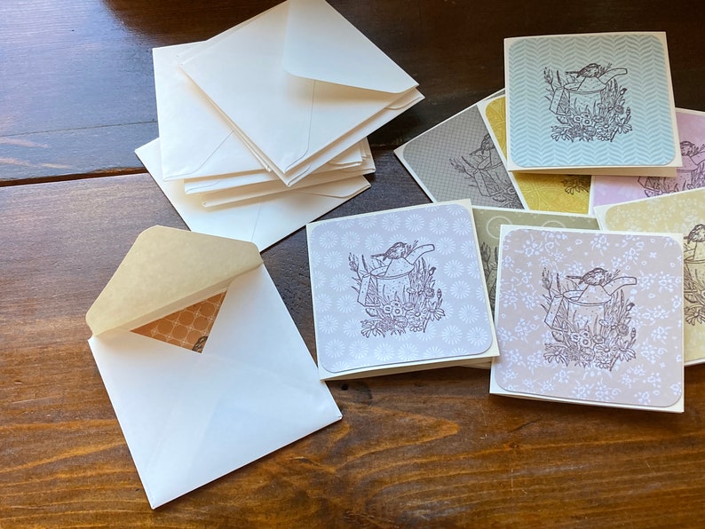 Set of 11 Spring Mini Note Cards, Gift Tags, Lunchbox Notes ...