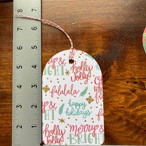 Super Jumbo Christmas Gift Tags Set of 15 Holiday Themed Present Tags ...