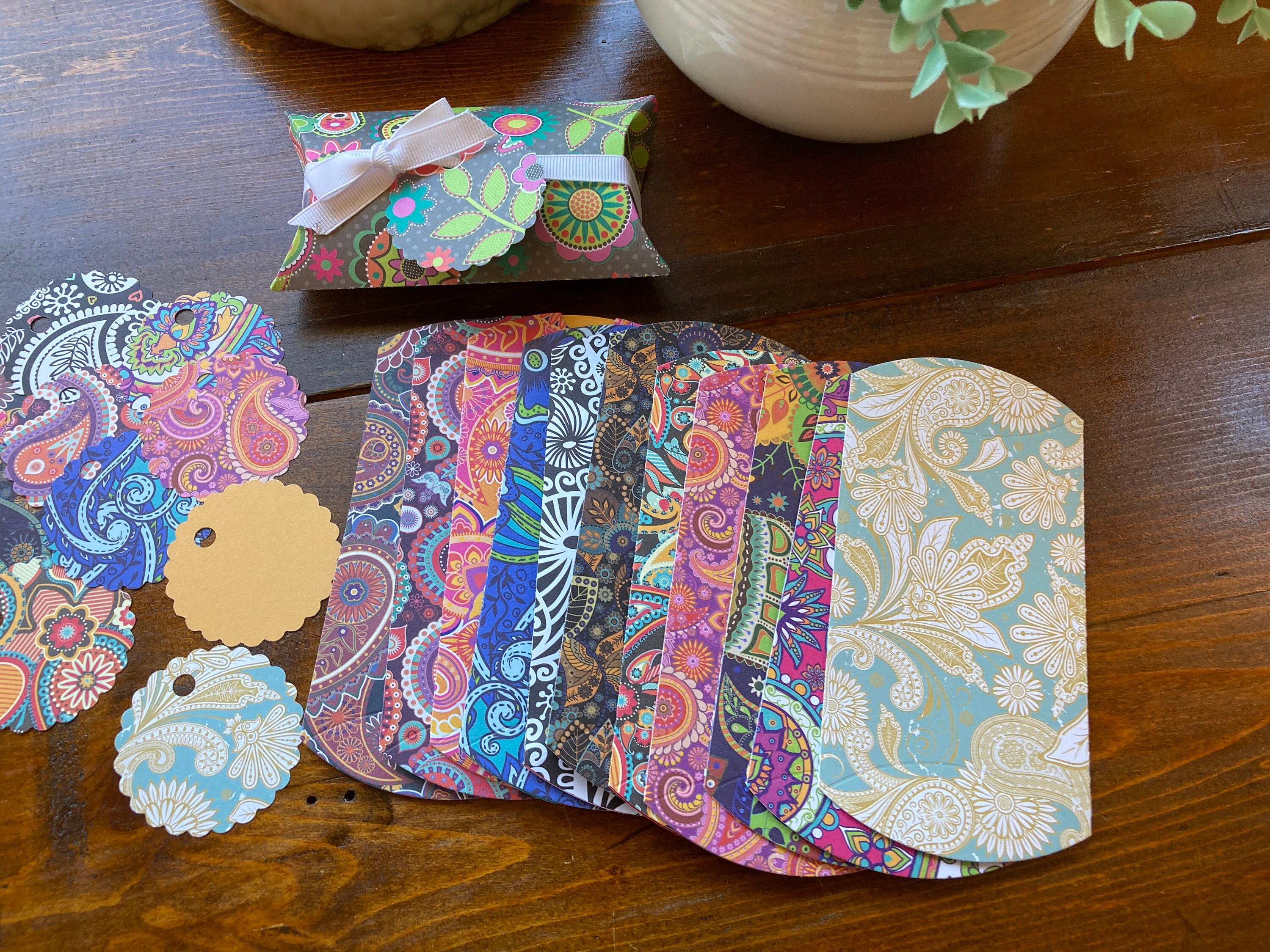 Paisley Gift Boxes Pillow Gift Boxes Money Box Small Gift - Etsy