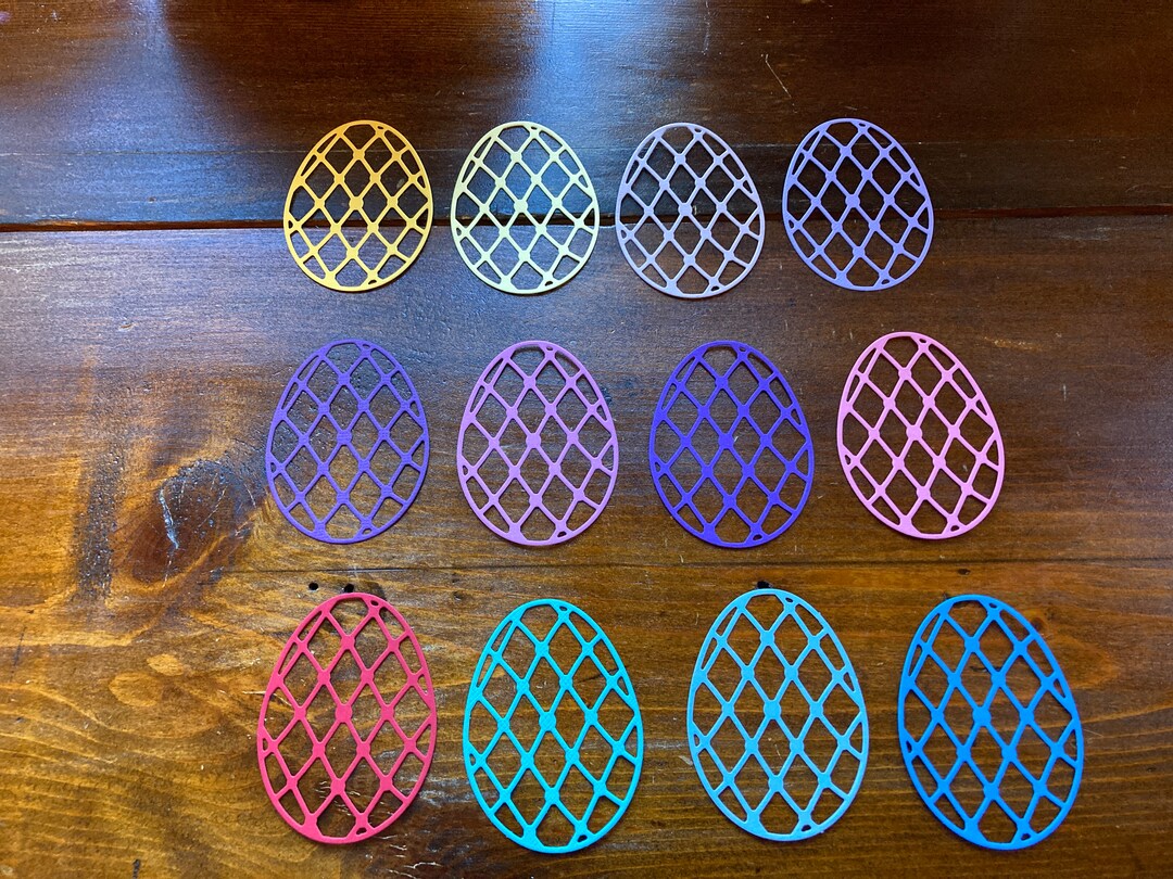 Craft Die Cuts Easter Egg Shaped Dies Mixed Colors Lot of 12 ...