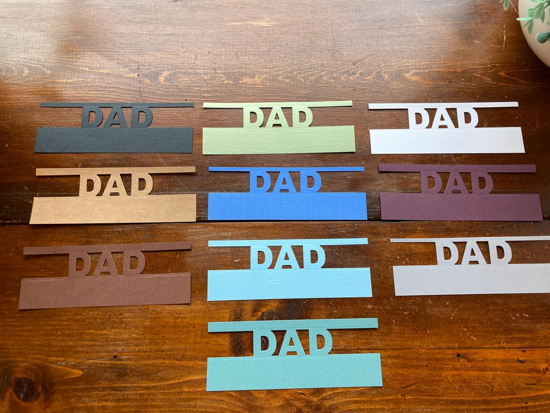 DAD Cardstock Die Cut Outs, Card Embellishment, Scrapbook Die Cut Outs ...