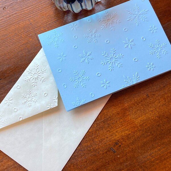 Snowflake Note Cards - Etsy
