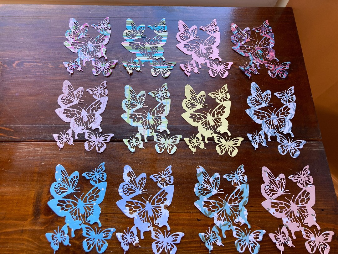 Butterfly Die Cut Outs, Card Die Cuts, Mixed Butterflies, Paper ...