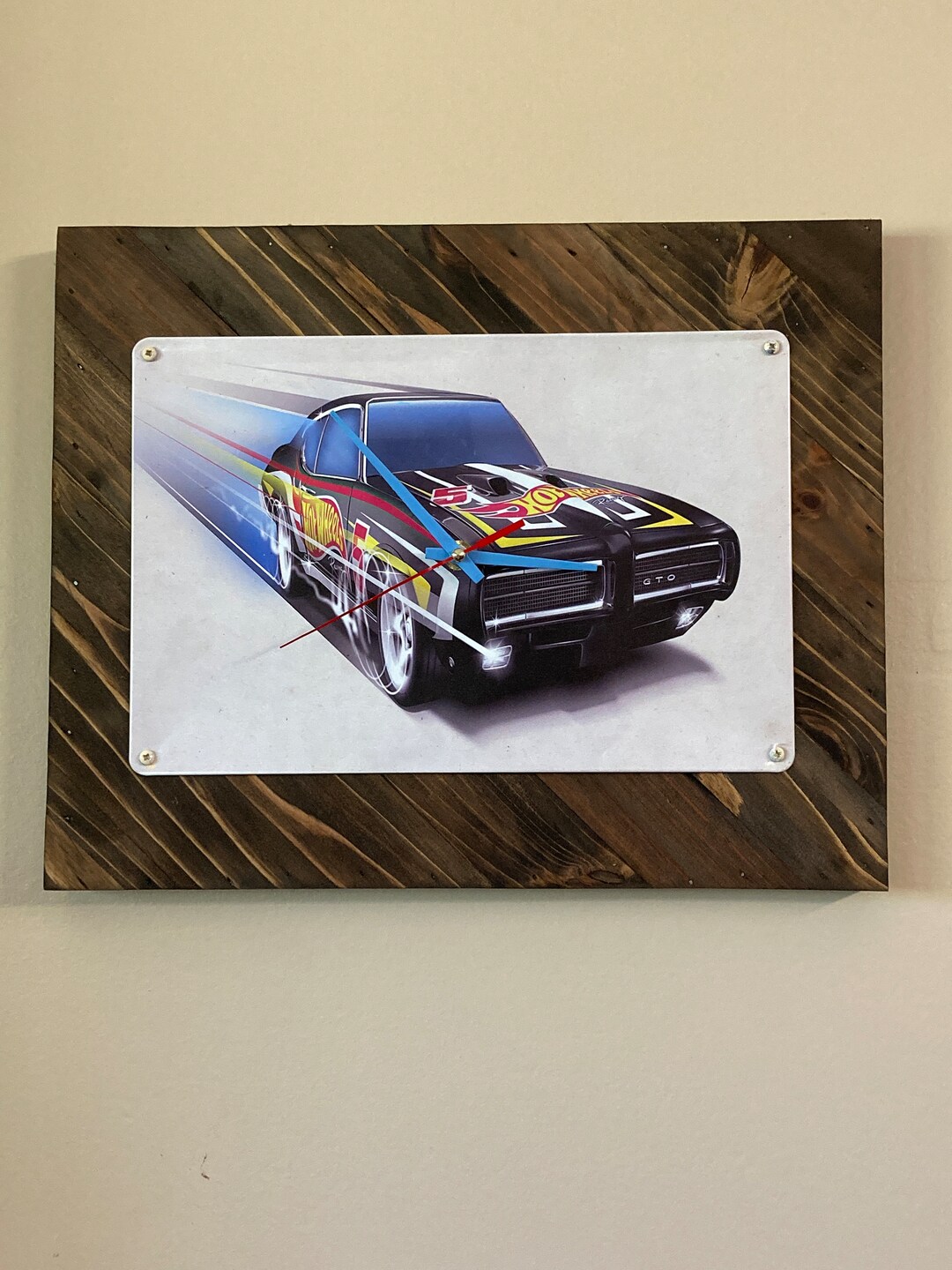 Hot Wheels Clock, Boy's Room Decor, Garage, Man Cave, Father's Day, Dad ...
