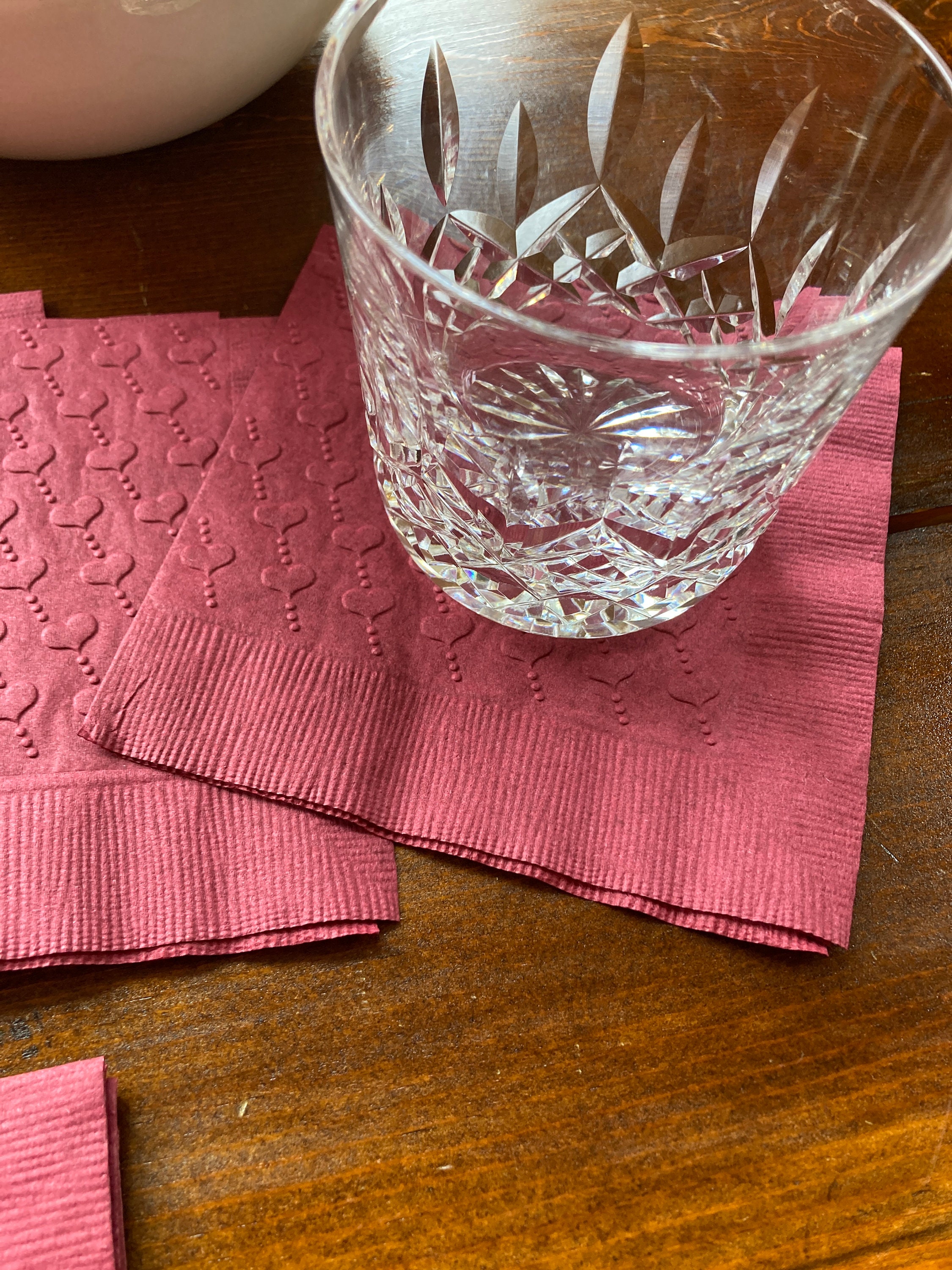Heart Embossed Beverage Napkins Party Decorations - Etsy