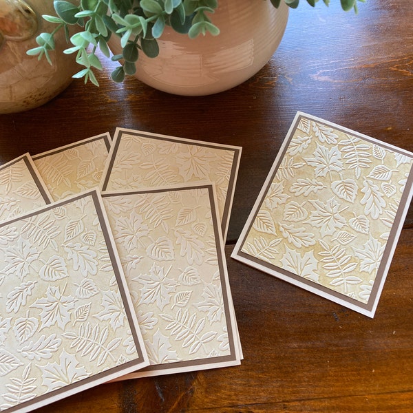 Embossed Note Cards - Etsy