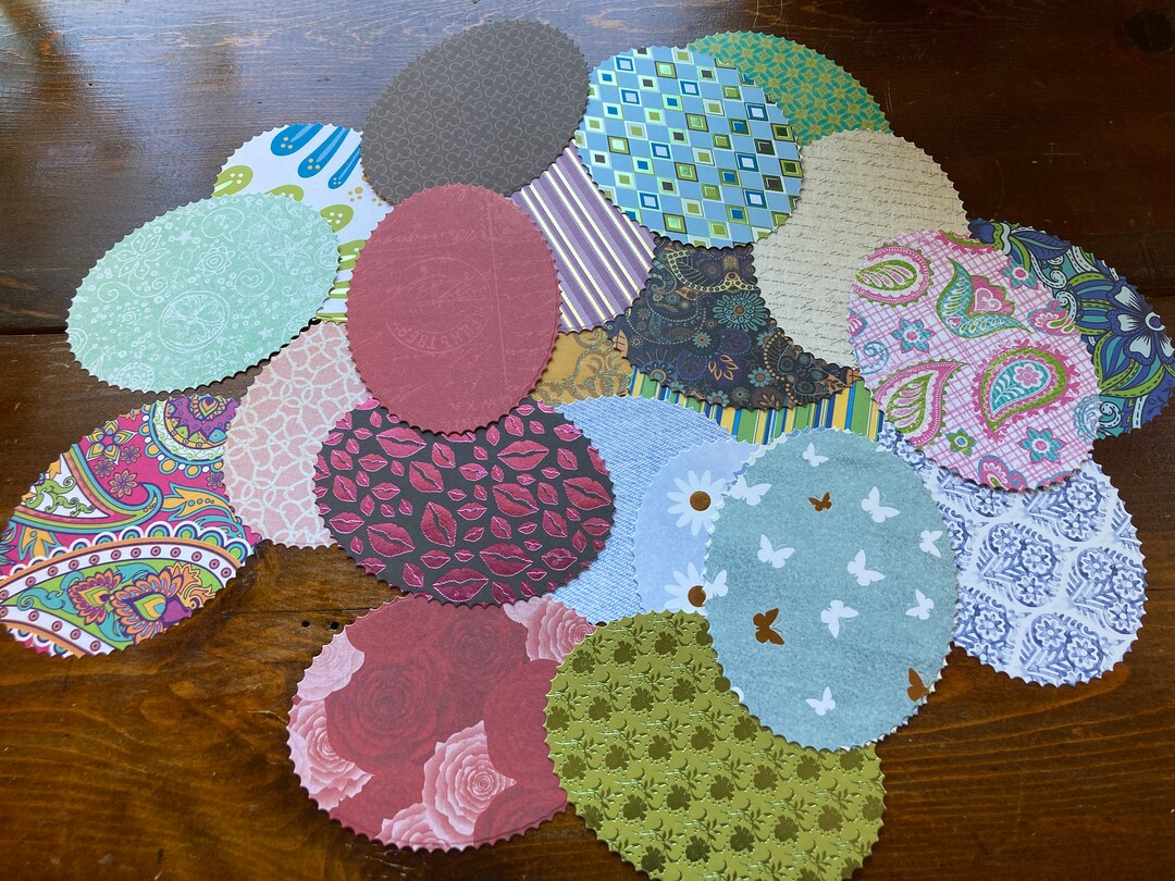 Oval Die Cut Outs, Multi-colored Embellishment Card Fronts, Scrapbook ...