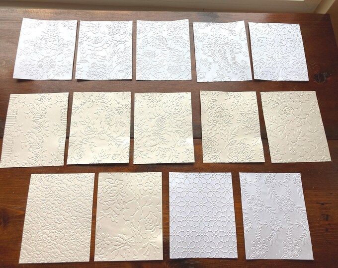 Embossed Card Fronts, White and Beige Card Panels, Card Making Supplies ...