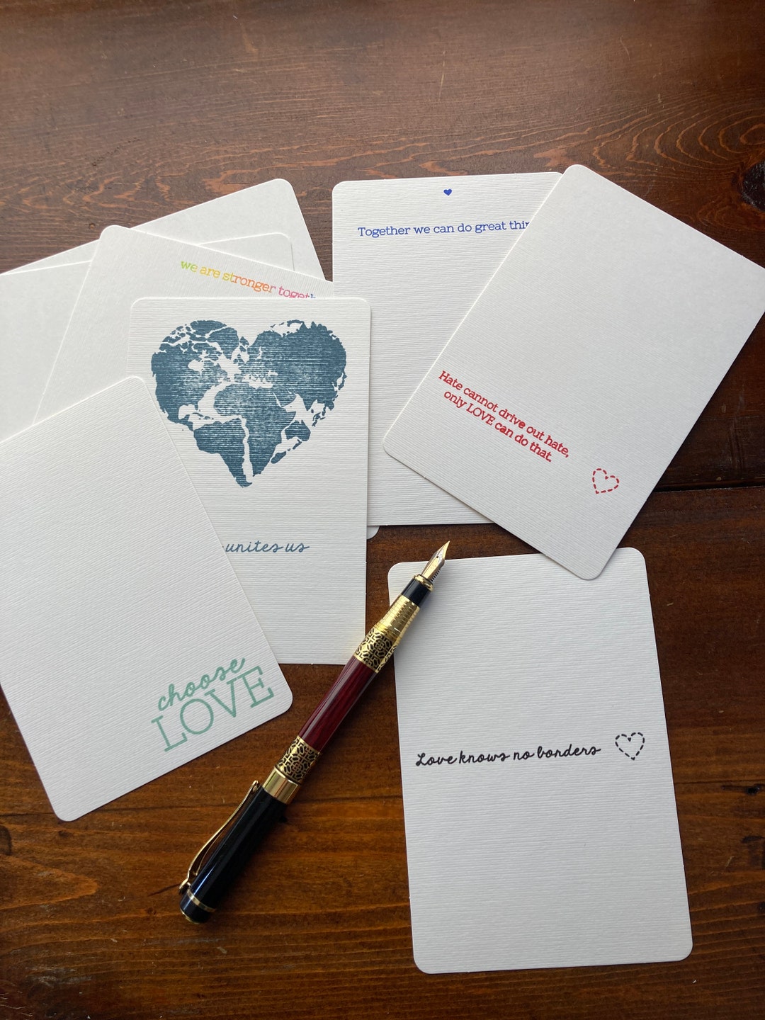 Flat Note Cards, Stamped Note Cards, Stationary, Journal Notes ...