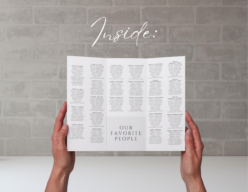 Elegant Trifold Wedding Program Template – Canva Editable (8.5x11") - Etsy