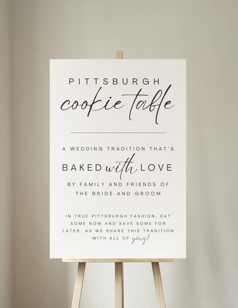 Pittsburgh Cookie Table Sign Digital Downloads – Wedding Signage - Etsy
