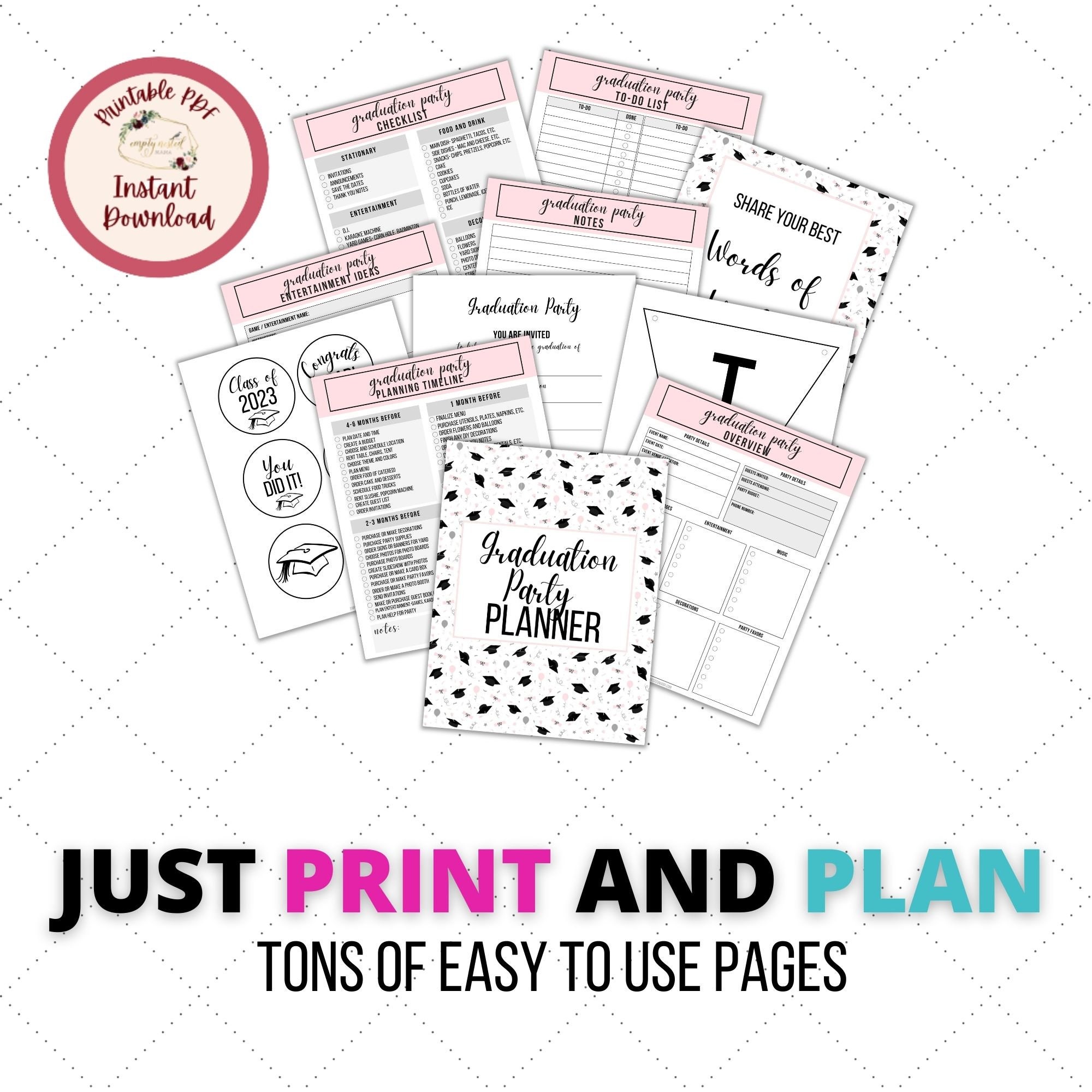 Ultimate Graduation Party Planner, Printable PDF, Instant Download - Etsy