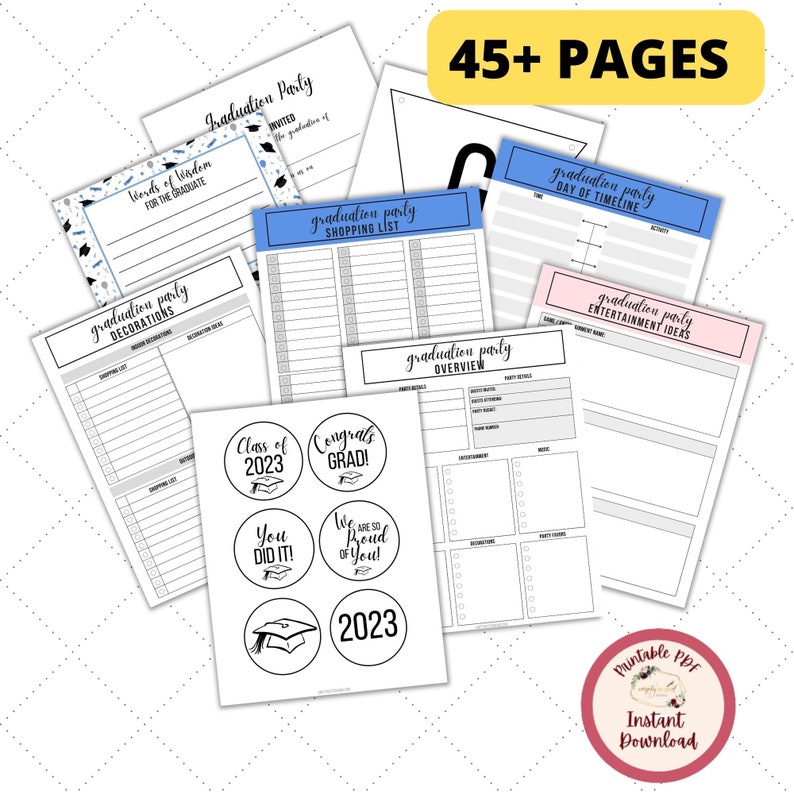 Ultimate Graduation Party Planner, Printable PDF, Instant Download - Etsy