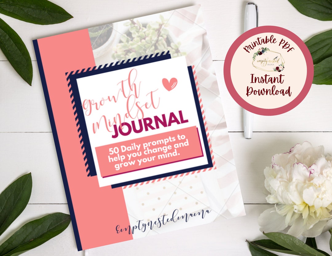 Growth Mindset Journal, 50 Daily Prompts (PDF) - Etsy