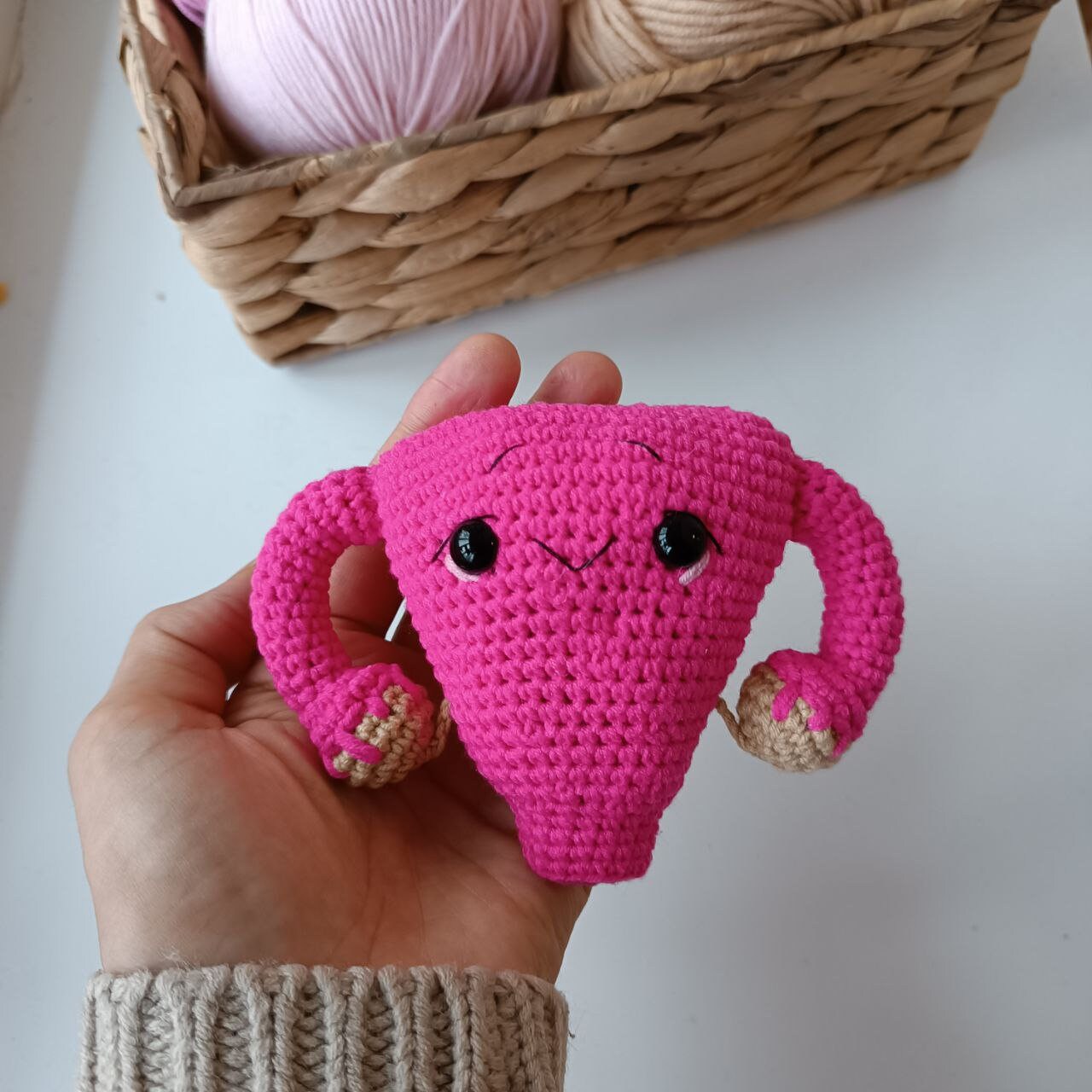 Crochet Pattern Uterus Model, Crochet Uterus, Amigurumi Uterus, Uterus ...