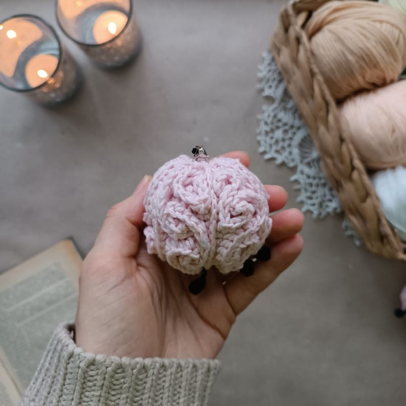 Crochet Pattern Brain Keychain, Amigurumi Brain, Anatomical Brain ...