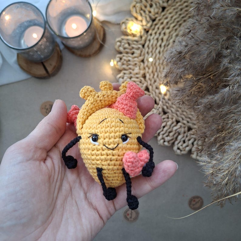 Anatomical Heart Crochet Pattern PDF | Human Heart Amigurumi | Medical ...