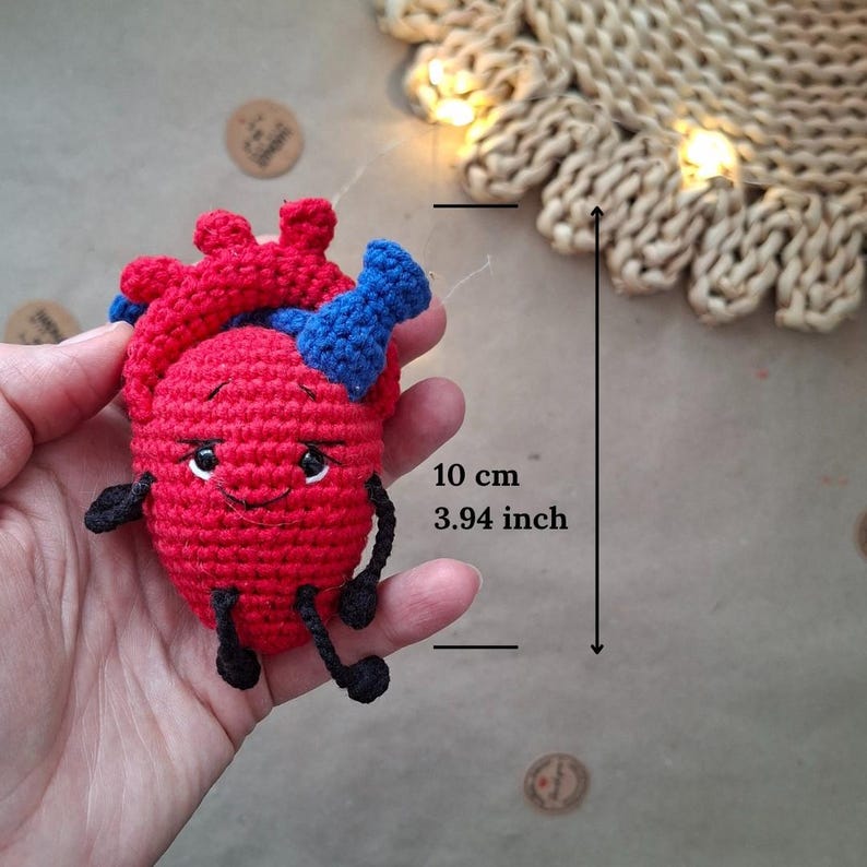 Anatomical Heart Crochet Pattern PDF | Human Heart Amigurumi | Medical ...