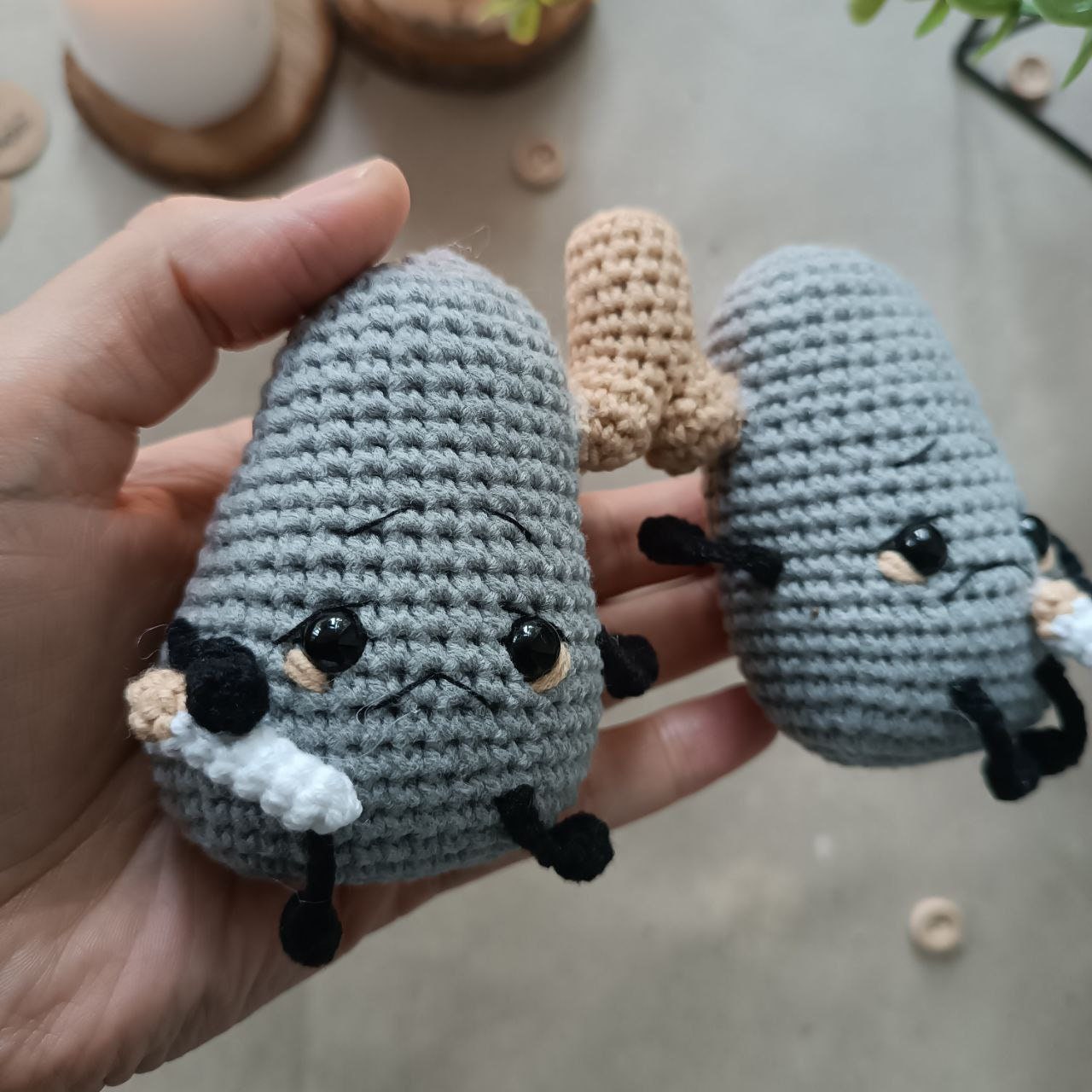 Crochet Pattern Lungs, Amigurumi Lungs, Anatomical Lungs Crochet ...