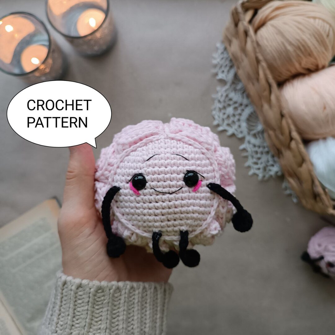 Crochet Pattern Brain Model, Amigurumi Brain, Anatomical Brain Crochet ...