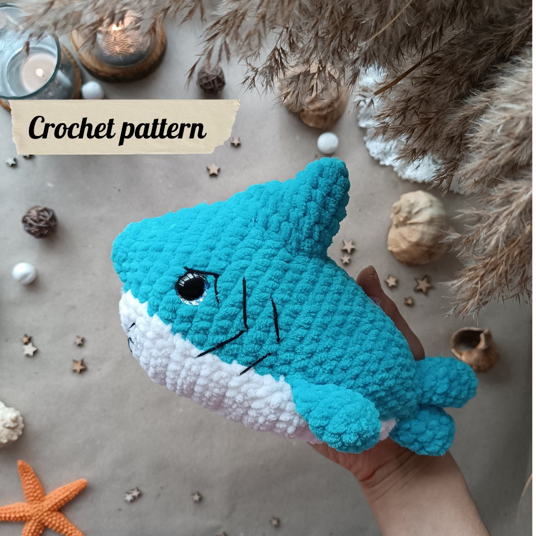 Shark Crochet Pattern, Amigurumi Shark - Etsy