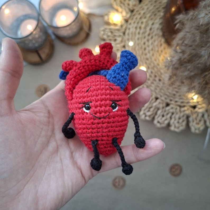 Anatomical Heart Crochet Pattern PDF | Human Heart Amigurumi | Medical ...