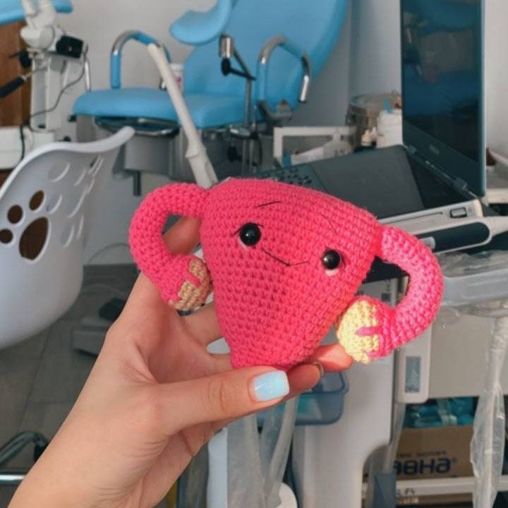 Crochet Pattern Uterus Model, Crochet Uterus, Amigurumi Uterus, Uterus ...