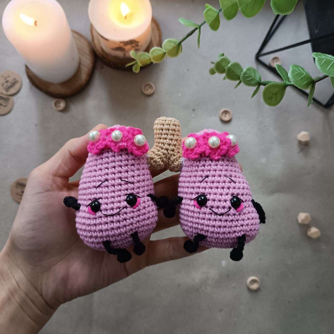 Crochet Pattern Lungs, Amigurumi Lungs, Anatomical Lungs Crochet ...